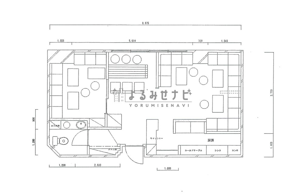 金沢の片町スクランブル交差点すぐ！6階の居抜き物件！｜石川県金沢市片町2丁目 よるみせナビ(東海・北陸版)